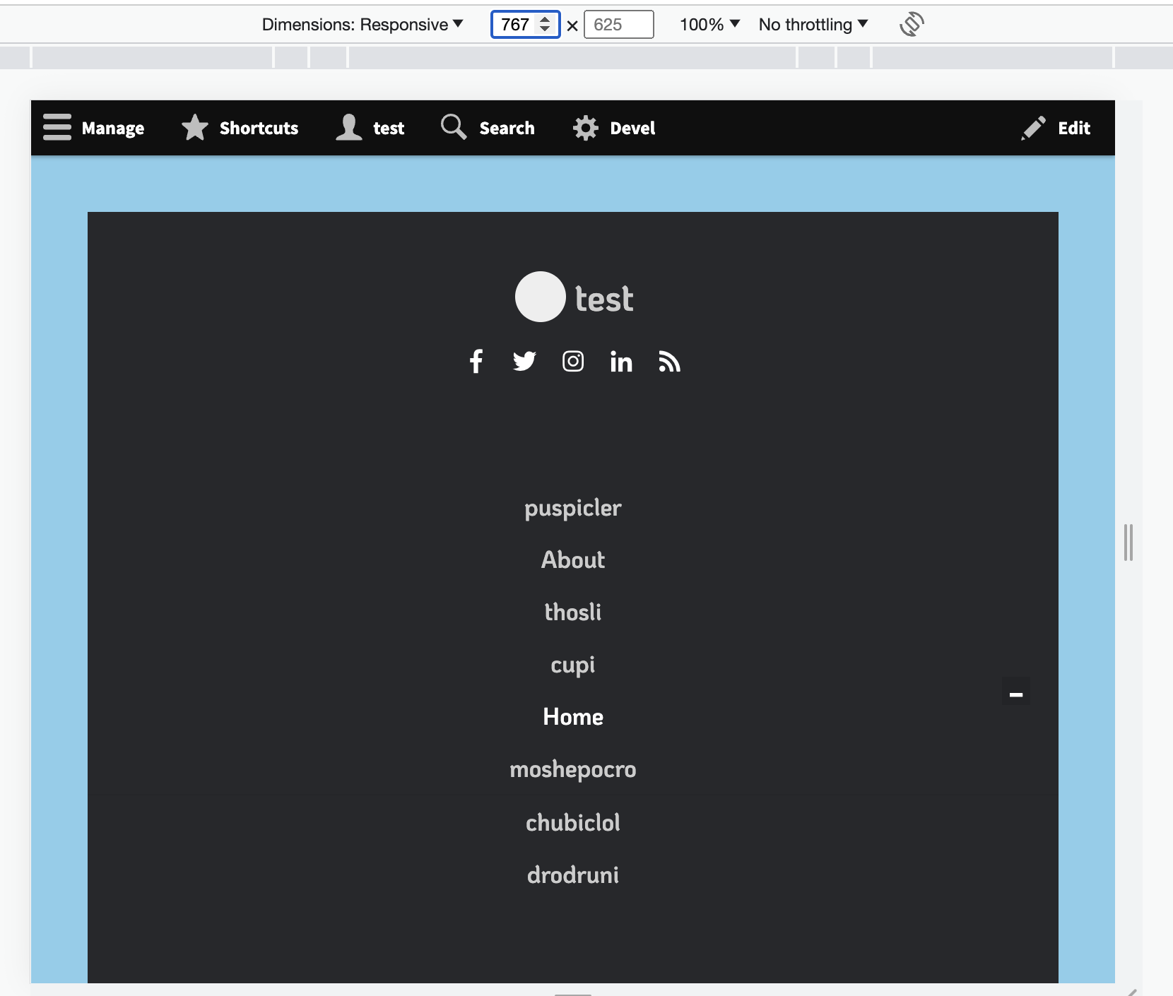 On 767px screen Hamburger menu functionality is not implemented. [#3371507] | Drupal.org